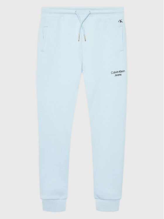 Calvin Klein Jeans Jogginghose Stack Logo Ib0ib01282 Blau Regular Fit