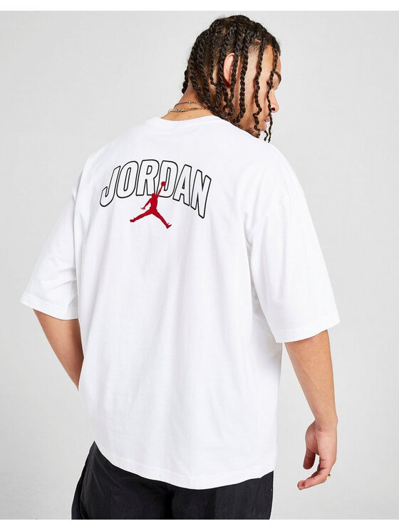 Nike T-Shirt Brooklyn Arch Logo Biały Regular Fit | Modivo.pl