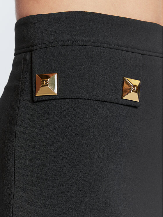 Elisabetta Franchi Spódnica mini GO-499-27E2-V300 Czarny Slim Fit | Modivo.pl