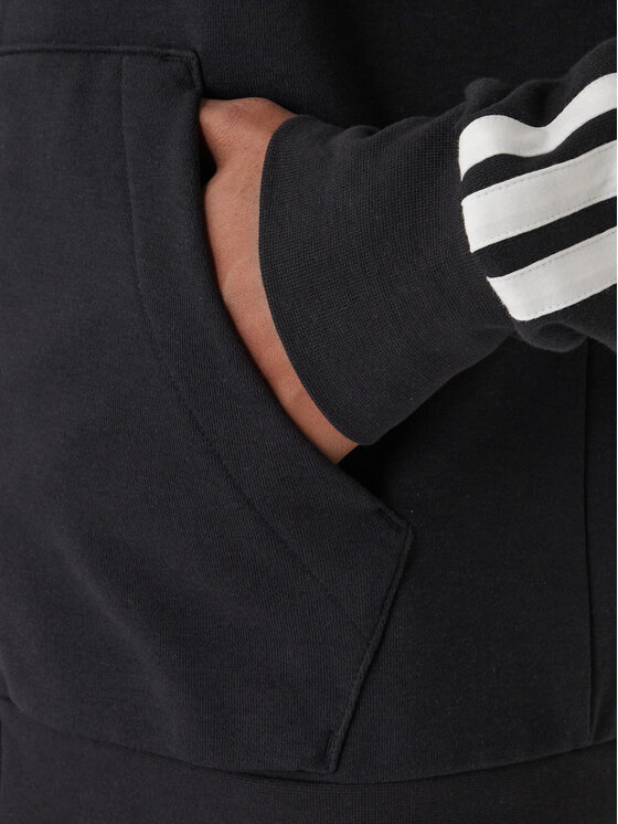 adidas Mikina Essentials 3-Stripes JD1877 Černá Regular Fit | Modivo.cz