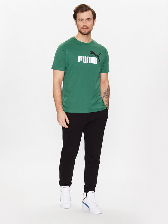Puma Tricou Essentials+2Col Logo 586759 Verde Regular Fit | Modivo.ro