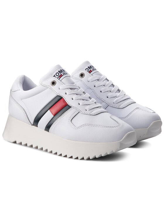 Tommy Jeans Sneakers High Cleated Sneaker EN0EN00288 WeiB Modivo