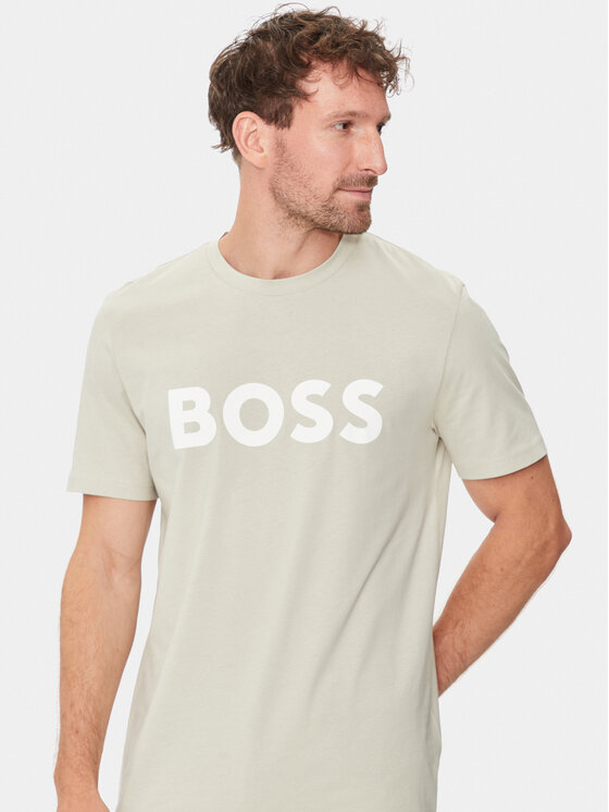 Boss T-Shirt Thinking 1 50481923 Beige Regular Fit | Modivo.de
