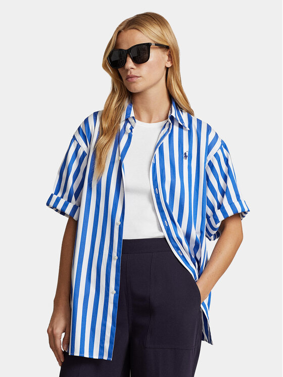 Polo Ralph Lauren Camicia Ss Ligh St 211925085001 Blu Regular Fit | Modivo.it