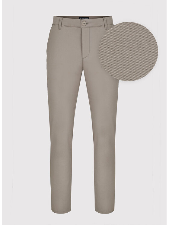 Pako Lorente Spodnie materiałowe P23SB-WX-005 Khaki Classic Fit | Modivo.pl