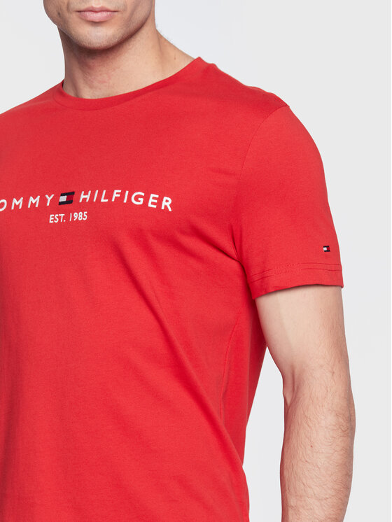 Tommy Hilfiger T Shirt Logo Mw0mw11797 Czerwony Slim Fit Modivo Pl