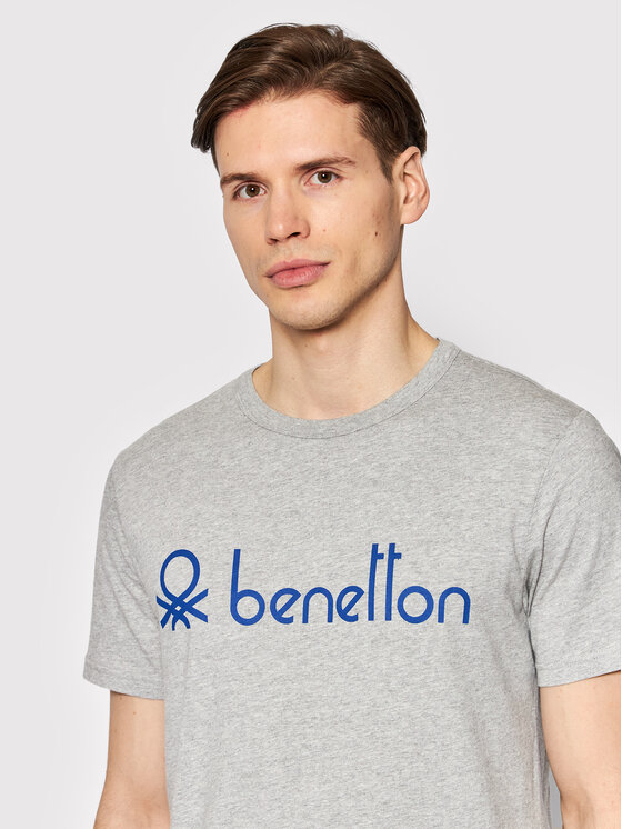 United Colors Of Benetton T-Shirt 3I1XU100A Szary Regular Fit | Modivo.pl