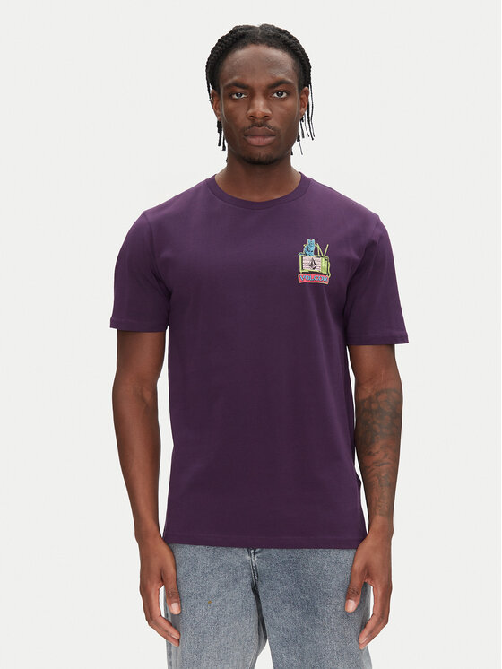 Volcom T-Shirt Catv A3512552 Fioletowy Classic Fit | Modivo.pl