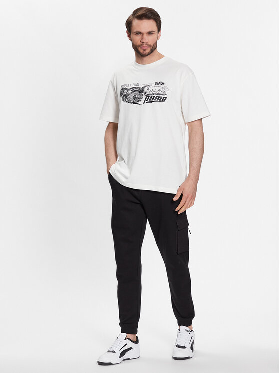 Puma T-Shirt STAPLE 539935 Écru Regular Fit | Modivo.at