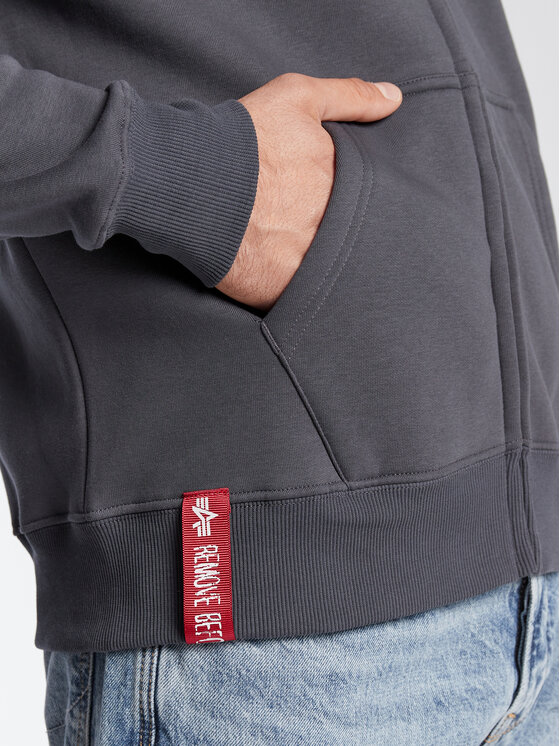 Alpha Industries Mikina Basic 178325 Šedá Regular Fit | Modivo.cz