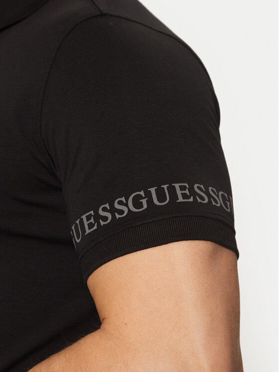 Guess Tricou polo M5RP66 J1314 Negru Slim Fit | Modivo.ro