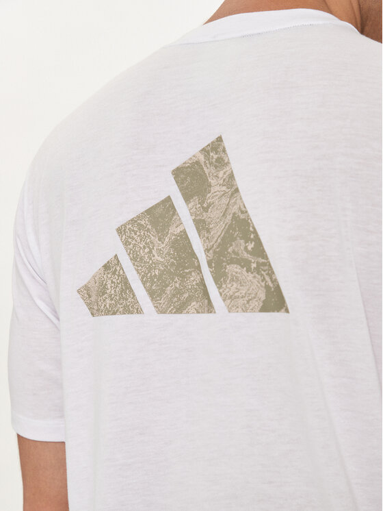 adidas T-Shirt Workout Logo IT2125 Biały Regular Fit | Modivo.pl