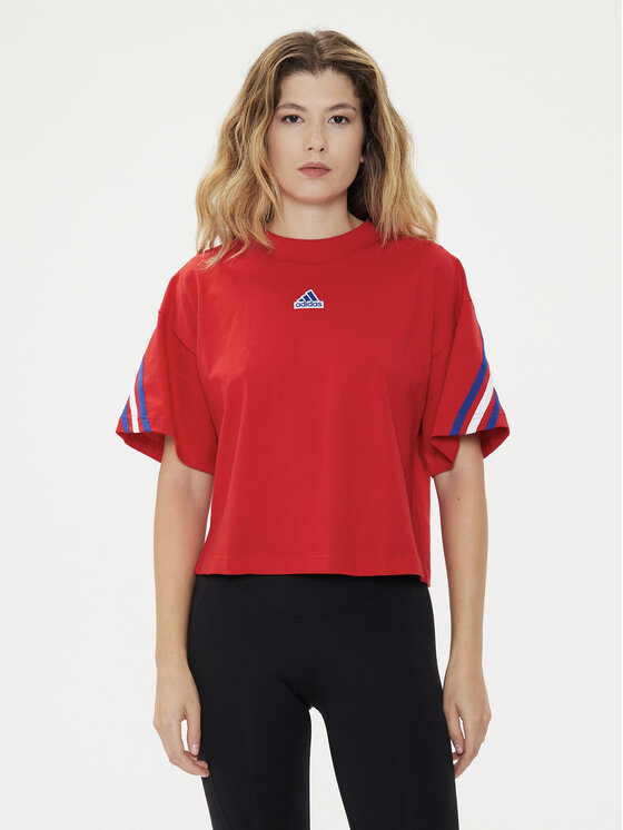 adidas T-Shirt Future Icons 3-Stripes IR9136 Κόκκινο Loose Fit | Modivo.gr