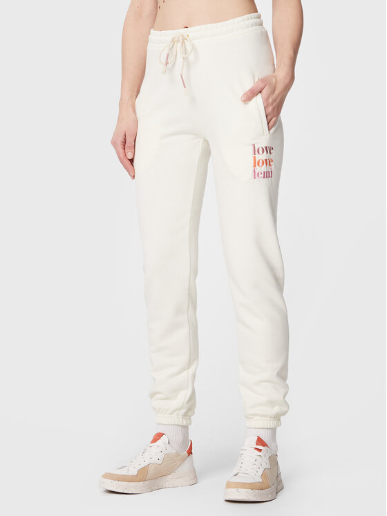 Femi Stories Pantalon jogging Haruka Blanc Regular Fit | Modivo.fr