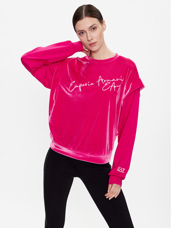 EA7 Emporio Armani Majica dugih rukava 3RTM28 TJDWZ 1417 Ružičasta Regular Fit | Modivo.hr