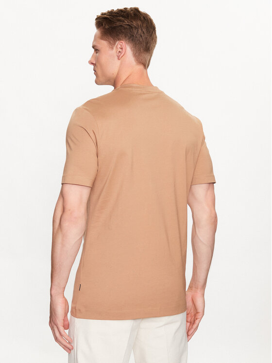 Boss T-Shirt Thompson 01 50468347 Beżowy Regular Fit | Modivo.pl