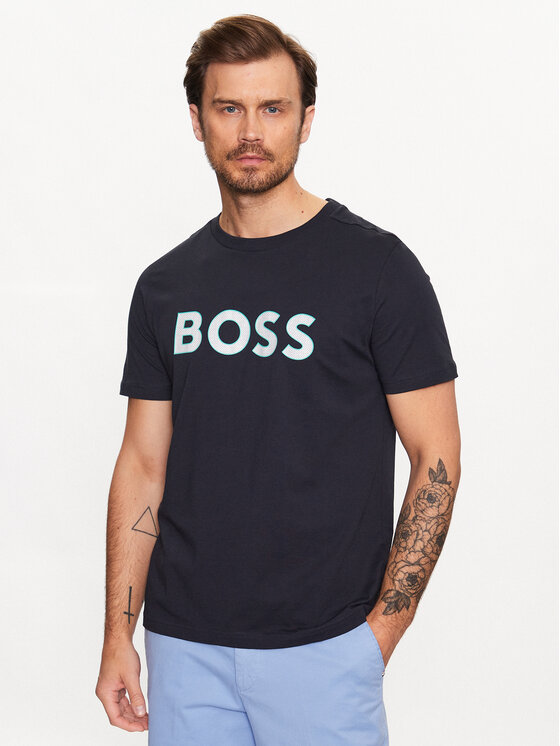 Boss Тишърт 50488793 Тъмносин Regular Fit | Modivo.bg
