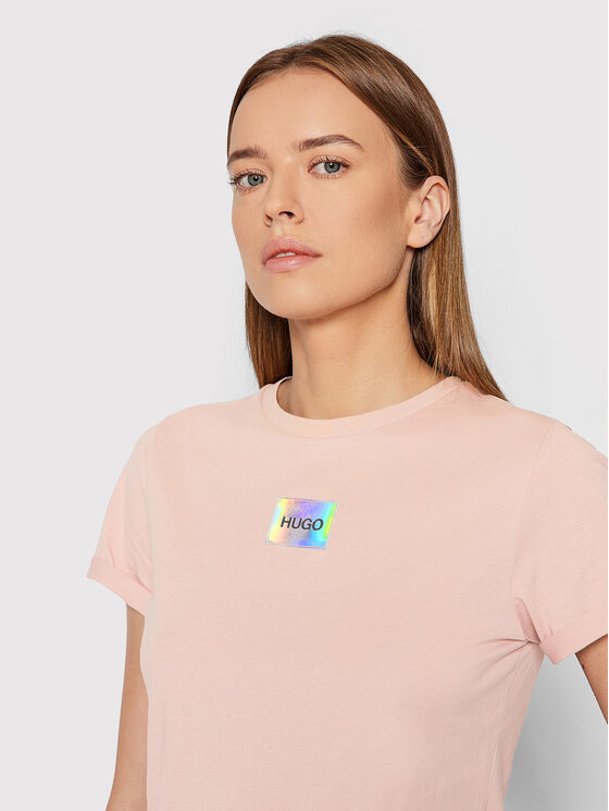 Hugo T-Shirt Tee_Redlabel 50456008 Różowy Slim Fit | Modivo.pl