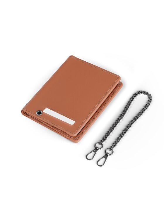 James Hawk Mały Portfel Męski Męski portfel podróżny z RFID Brązowy ...