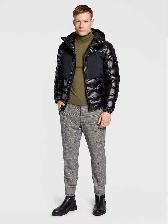 Blauer Kurtka puchowa Kent BLUC03013 006355 Czarny Regular Fit | Modivo.pl