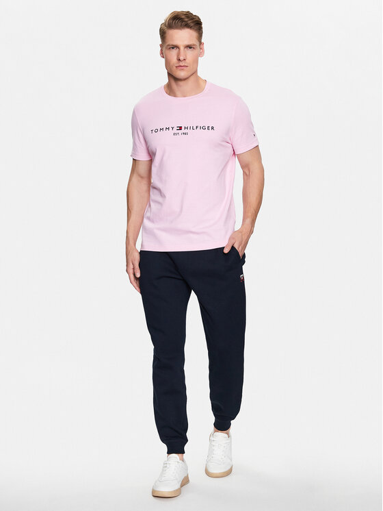 Tommy Hilfiger T Shirt Logo Mw0mw11797 Rosa Slim Fit Modivo De