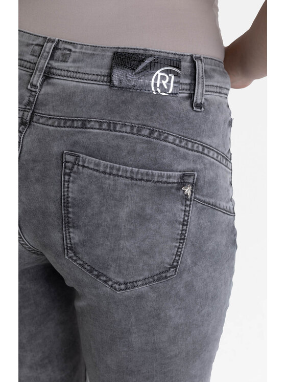 RJ Rocks Jeans Jeansy Sonia Szary Straight Leg | Modivo.pl