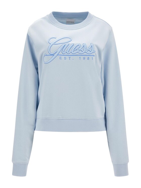 Guess Sweatshirt Logo Script W3GQ12 KBK32 Blau Regular Fit | Modivo.de