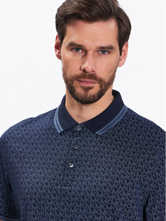 Michael Kors Тениска с яка и копчета CS250V85KS Тъмносин Regular Fit ...