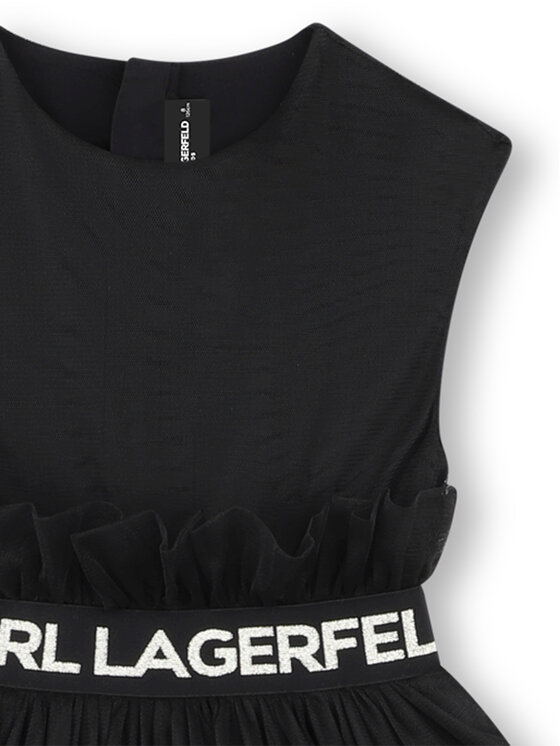 Karl Lagerfeld Kids Každodenní šaty Z30467 D Černá Regular Fit | Modivo.cz
