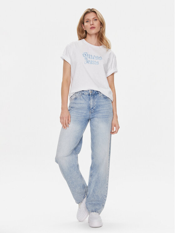 Guess Tricou W4RI49 K6XN4 Alb Regular Fit | Modivo.ro