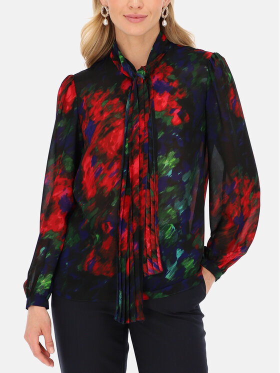 Potis & Verso Bluzka Rubin Granatowy Regular Fit | Modivo.pl