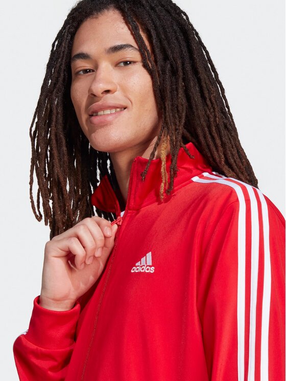 adidas Jogginganzug Basic 3-Stripes IJ6056 Rot Regular Fit | Modivo.at