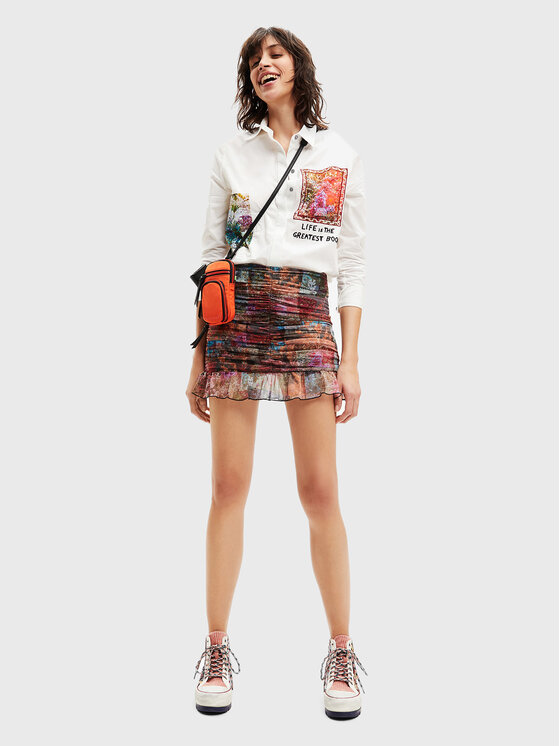 Desigual Spódnica mini Bora 22WWFK03 Kolorowy Slim Fit | Modivo.pl