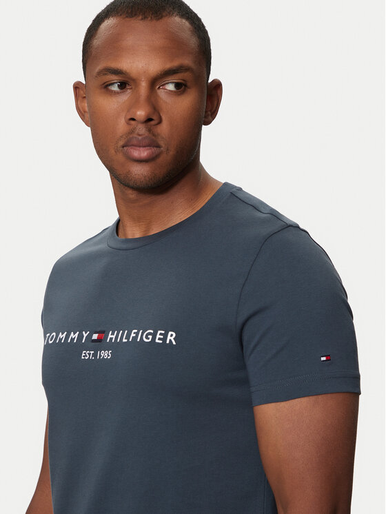 Tommy Hilfiger T Shirt Logo Mw0mw11797 Granatowy Regular Fit Modivo Pl