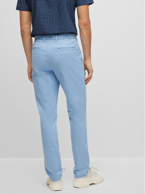 Boss Chinosy Kaito1 50487966 Błękitny Slim Fit | Modivo.pl
