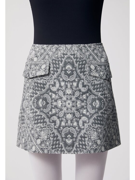 BIZUU Spódnica mini ADELLA Szary Standard Fit | Modivo.pl