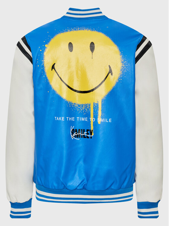 Karl Kani Bunda bomber SMILEY College 6085171 Modrá Relaxed Fit | Modivo.cz
