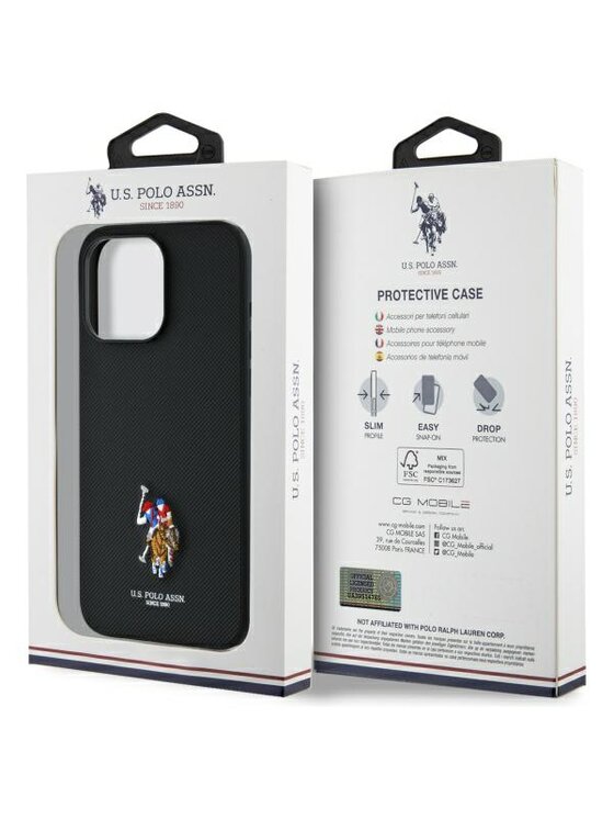 U.S. Polo Assn. Etui na telefon Apple iPhone 15 Pro Max Czarny