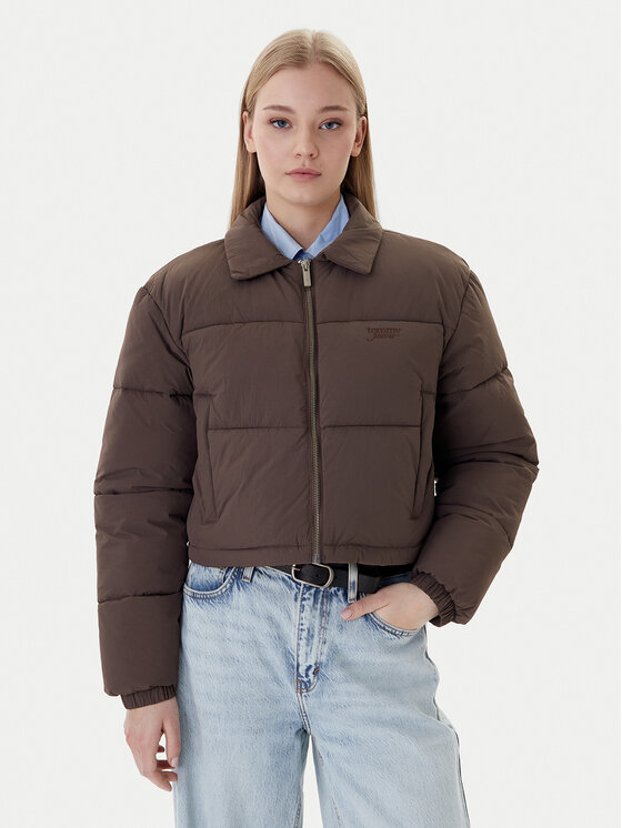 Tommy Jeans Zimní bunda Teddy DW0DW22049 Hnědá Regular Fit | Modivo.cz