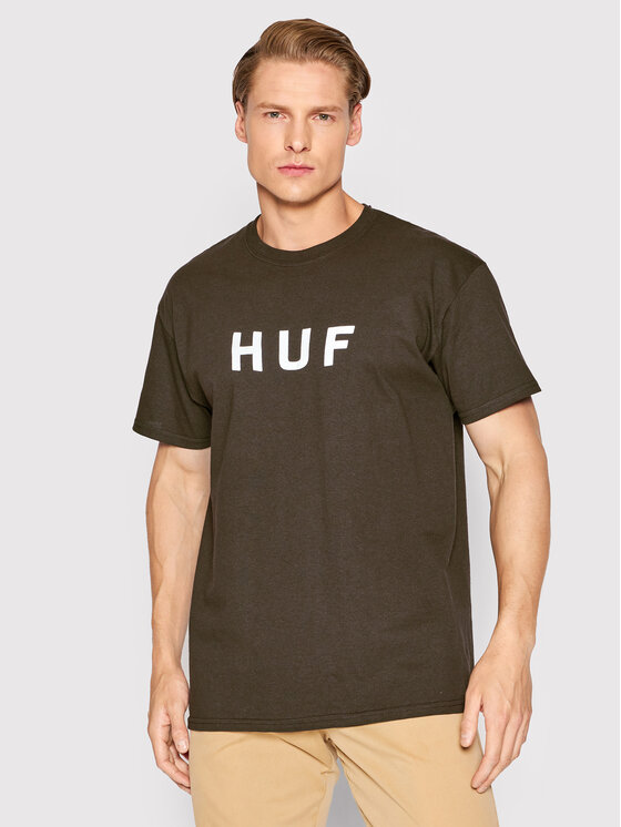 HUF Póló Essentials Logo TS01752 Barna Regular Fit | Modivo.hu
