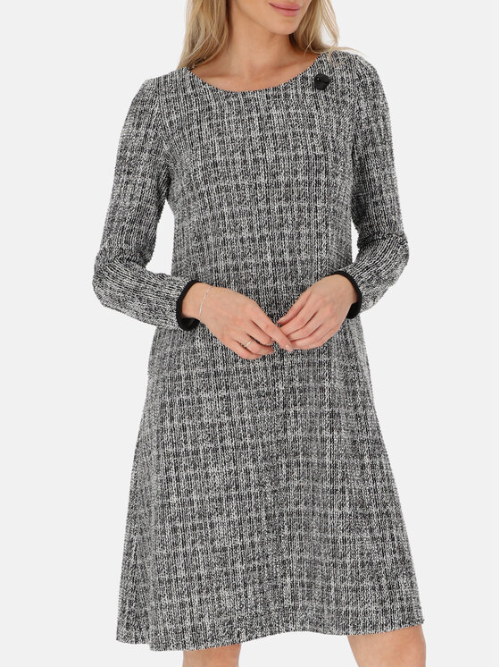 Potis & Verso Sukienka dzianinowa Odet Szary Reglan Fit | Modivo.pl