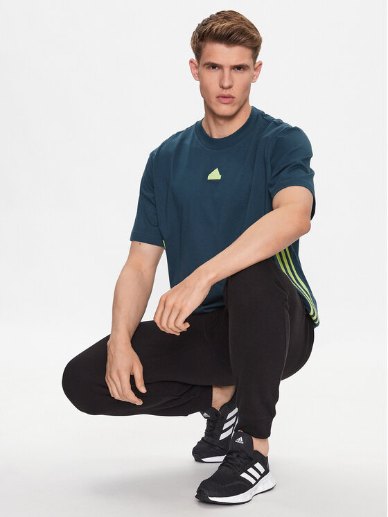 adidas T-Shirt IN1614 Turkusowy Loose Fit | Modivo.pl