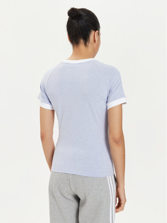 adidas Тишърт 3-Stripes IR8108 Виолетов Slim Fit | Modivo.bg
