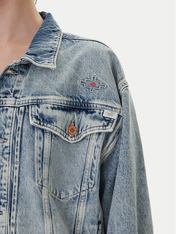 Mustang Jeansová bunda Arcata 1016944 Modrá Loose Fit | Modivo.cz