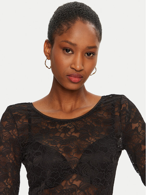 Morgan Body 242-TLACE Czarny Slim Fit | Modivo.pl