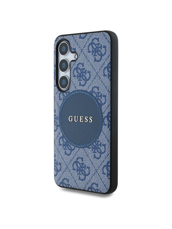Guess Etui na telefon 4G Round Patch Classic Logo MagSafe Niebieski ...