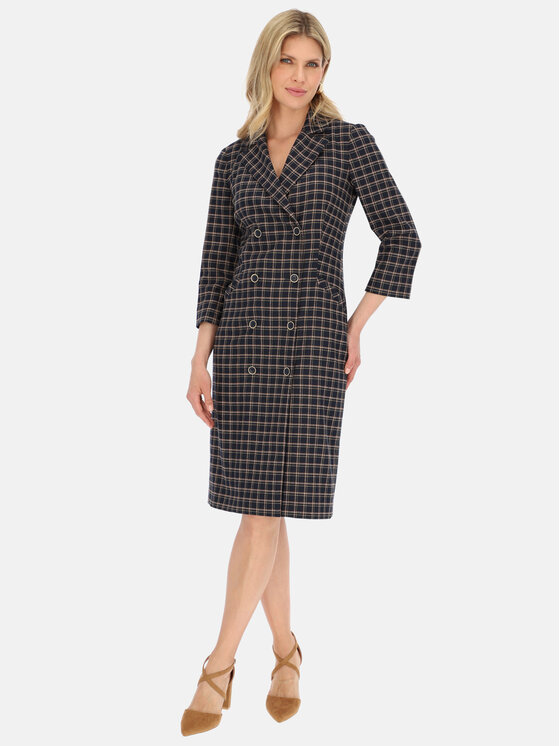 Potis & Verso Sukienka elegancka Max Granatowy Regular Fit | Modivo.pl