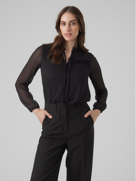 Vero Moda Bluse Milla 10295551 Schwarz Regular Fit | Modivo.de