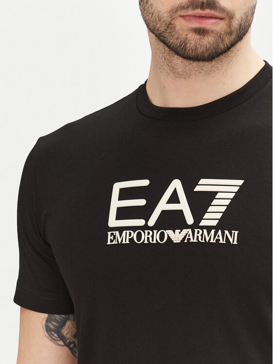 EA7 Emporio Armani T-Shirt 7M000224 AF10375 MC156 Černá Regular Fit | Modivo.cz