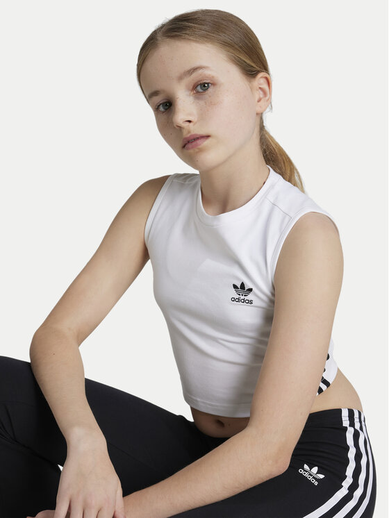 adidas Top Trefoil JE0514 Biały Regular Fit | Modivo.pl